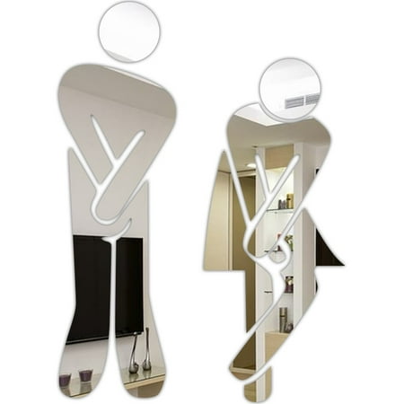 Set of 4 Silver Funny Crossed Legs Bathroom Lavatory Restroom Holder ...