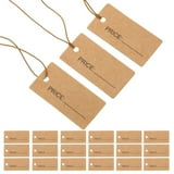 100Pcs Pricing Tags Jewelry Craft Price Tags Kraft Paper Label Cards ...