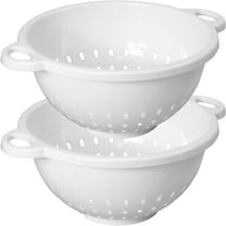 Chef Craft Large Pasta Plastic Colander, 11x5 inch, 5 Quart, White ...