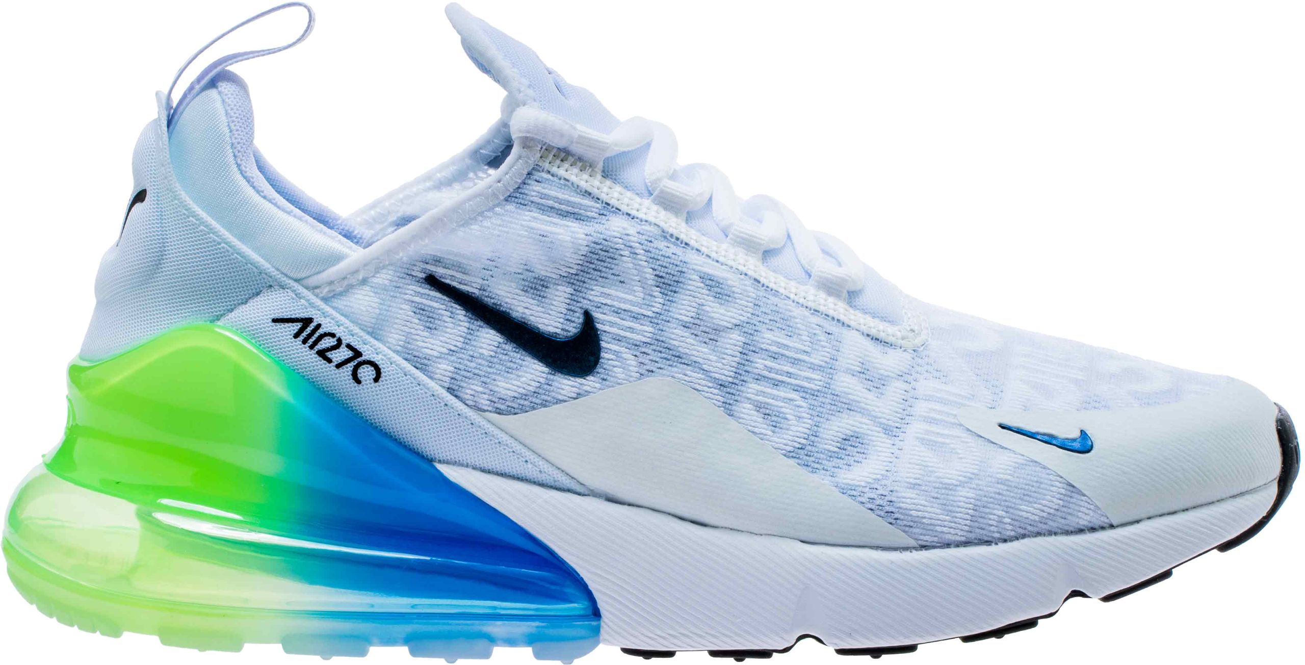 NIKE AIR MAX 270 SE EXPLOSION GREEN PHOTO BLUE WHITE LIME BLAST AQ9164