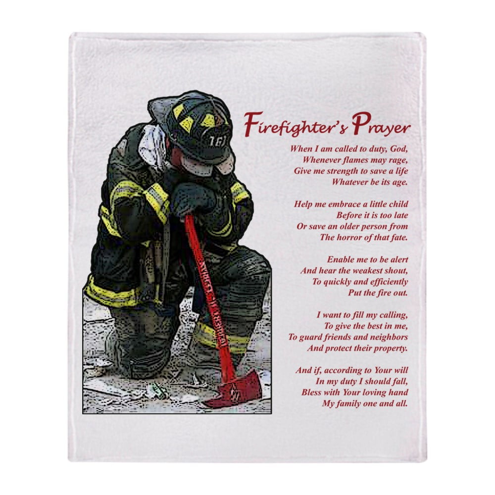 CafePress - Firefighter Prayer Throw Blanket - Soft Fleece Throw ...