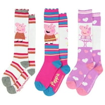 Peppa Pig Toddler Girls' 5 Pack Socks, Size 2T-4T (Shoe Sizes 4-7 ...