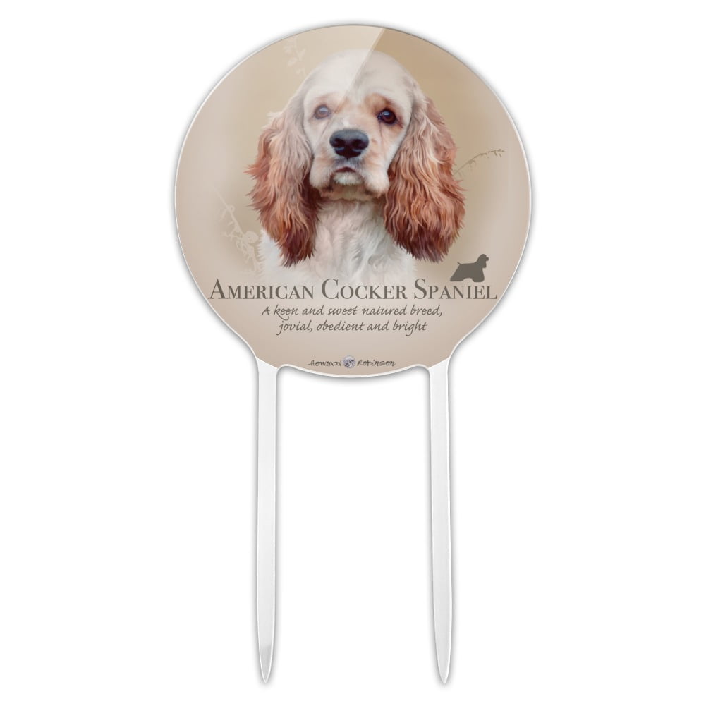 Acrylic American Cocker Spaniel Dog Breed Cake Topper Party Decoration ...