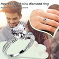 Mzoazpie Fashion Women's Love Heart Woman Rings Zirconia Diamond Ring ...