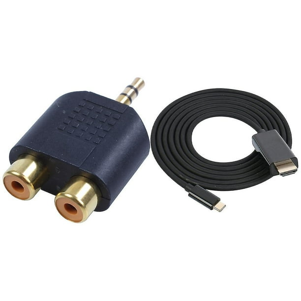 Adaptador Jack 1/8 pulgadas y 3,5mm a 2 RCA YONGSHENG Tipo C 1,8m ...