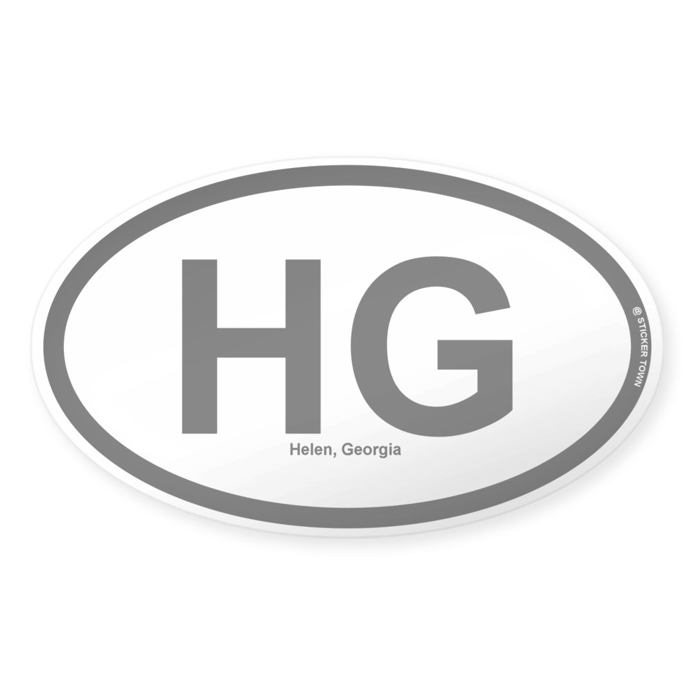 CafePress - HG Helen, Georgia - Sticker (Oval) - Walmart.com
