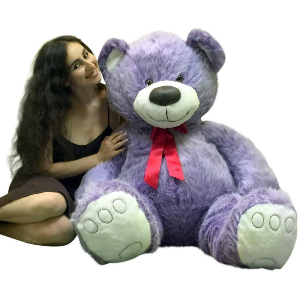 Big Plush 5 Foot Giant Purple Teddy Bear Soft 60 Inch Large Stuffed ...