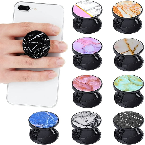 9 Pieces Cell Phone Grip Holder Colorful Collapsible Phone Holder Self ...