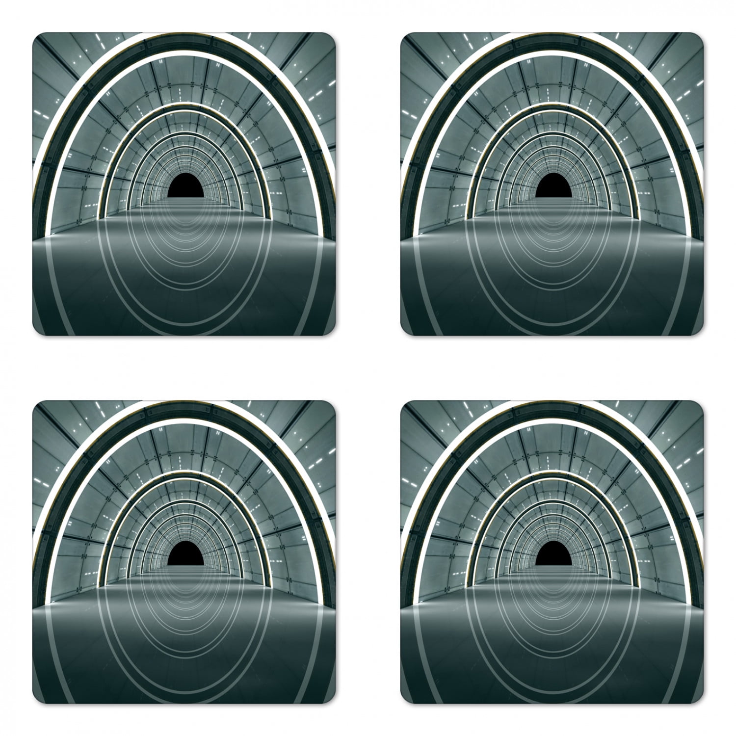 Outer Space Coaster Set of 4, Science Fiction Theme 3D Design ...