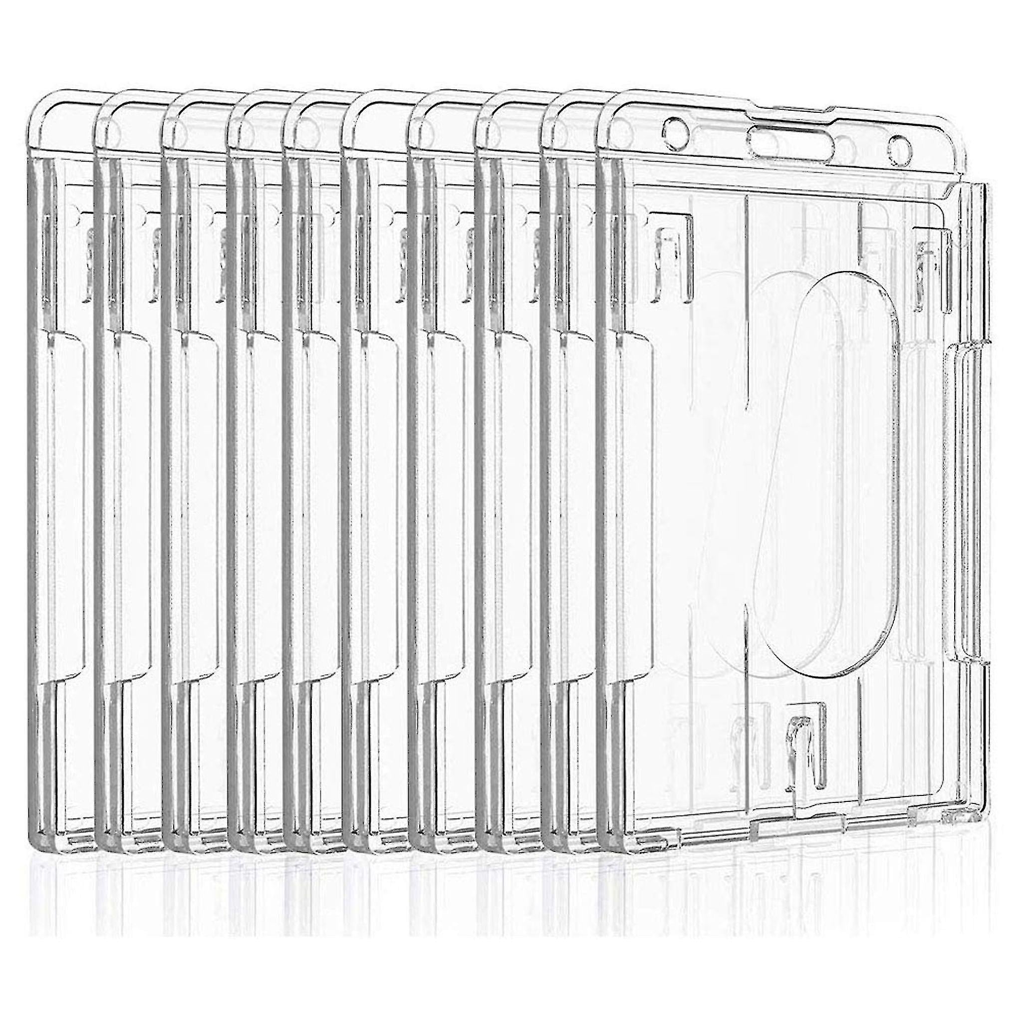 Paquete de 10 tarjeteros de identificación, plástico duro, tarjetero ...