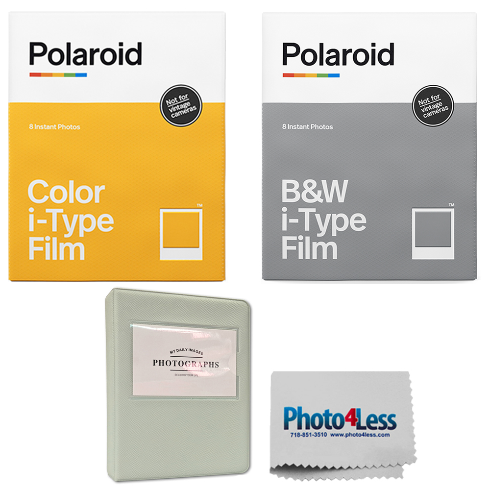 Polaroid Color Film for i-Type (8 Sheets) + Black & White (8 Sheets ...