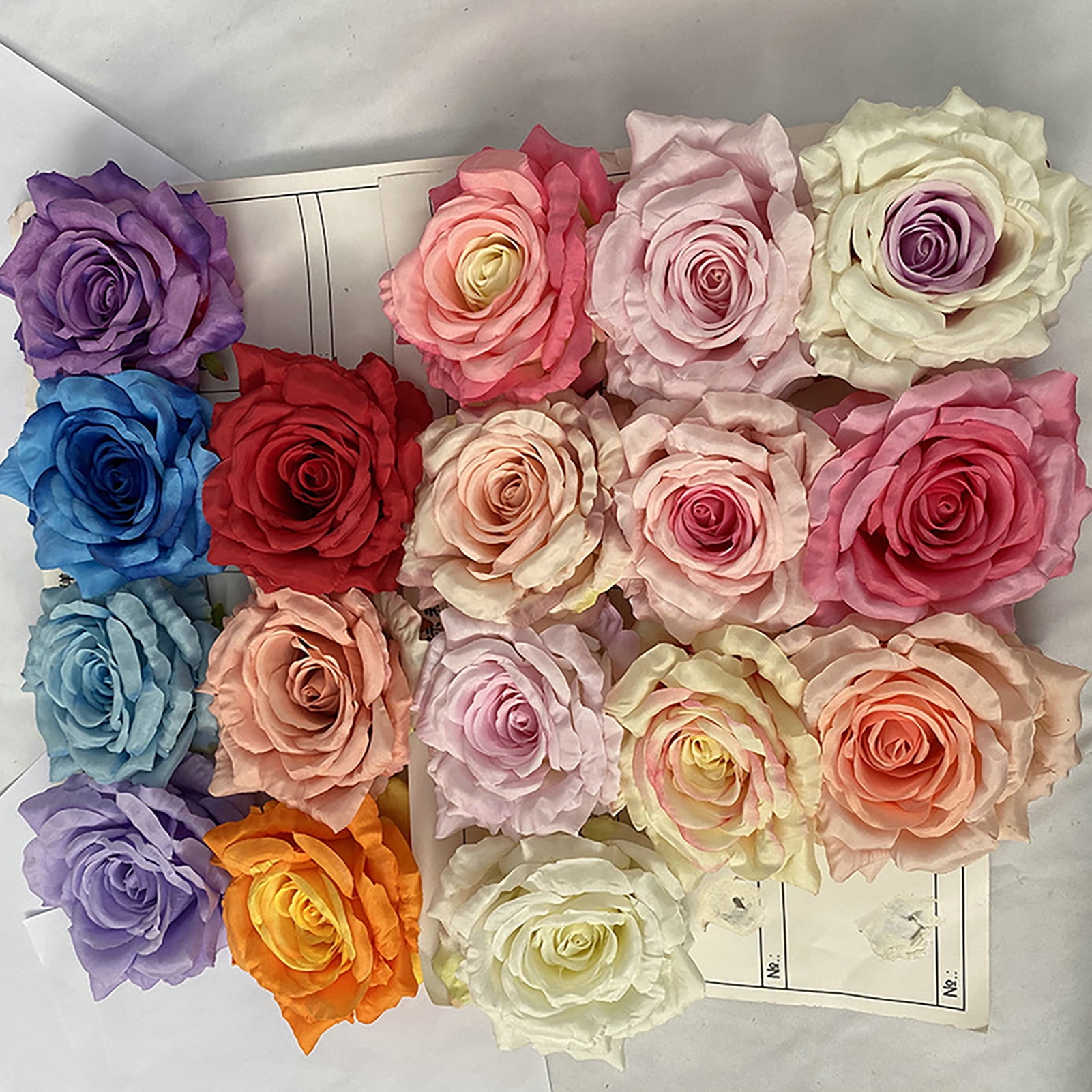 Vnanda 8Packs Fake Roses Dusty Rose Artificial Roses Flowers Silk Roses ...