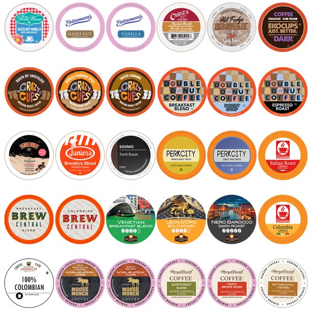 Perfect Samplers Coffee Pods Variety Pack, 30 Count for Keurig K Cups ...