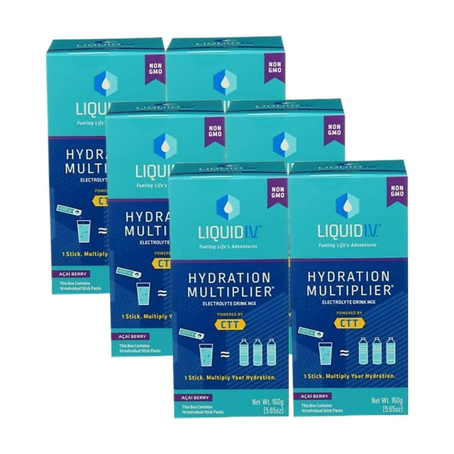 Liquid I.V. Hydration Multiplier, Electrolyte Drink Mix, Acai Berry Non ...