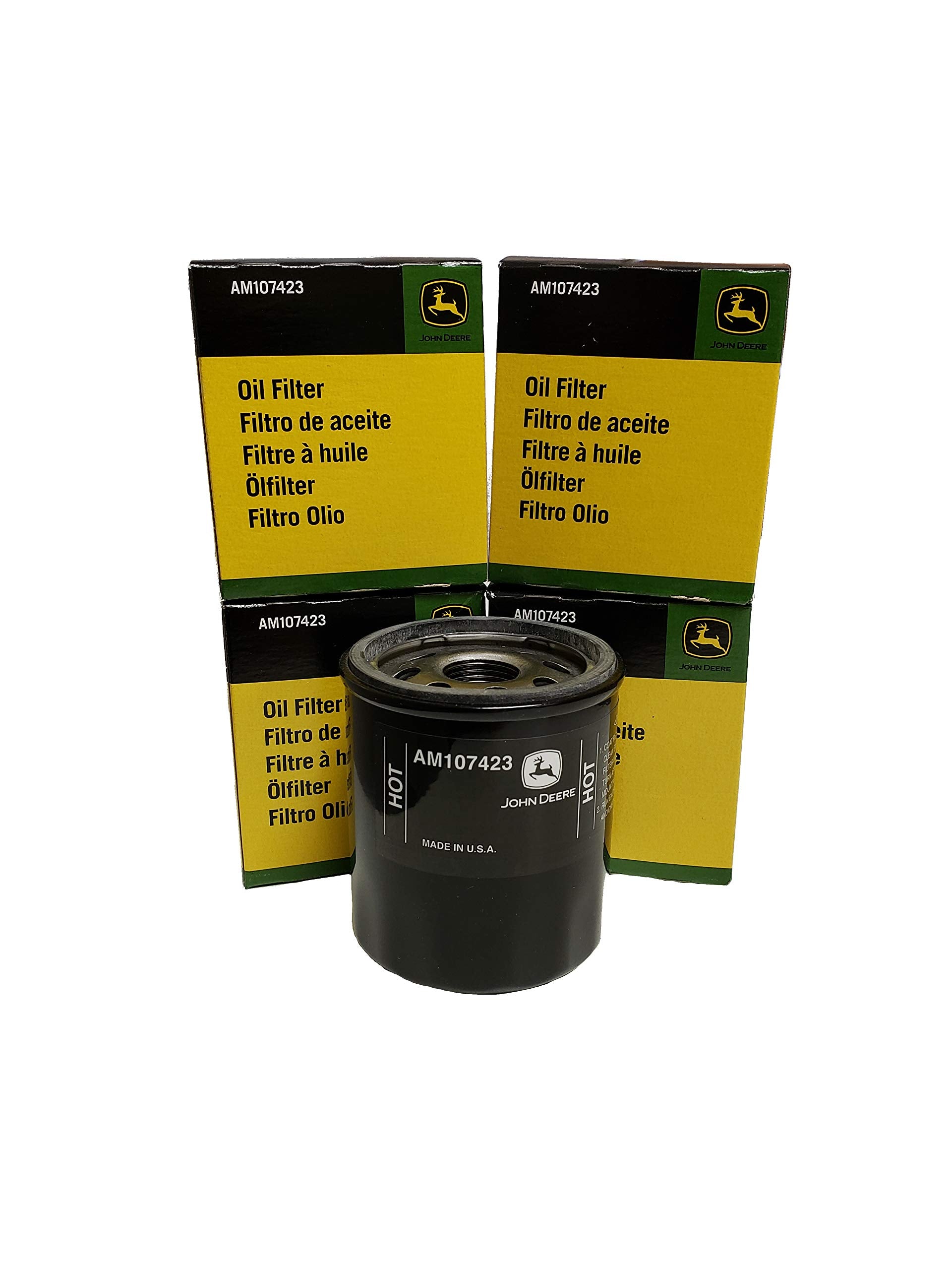 John Deere Original Equipment Oil Filter - AM107423 (4pk) - Walmart.com