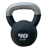 CAP, 40lb Neoprene Coated Kettlebell, Black - Walmart.com