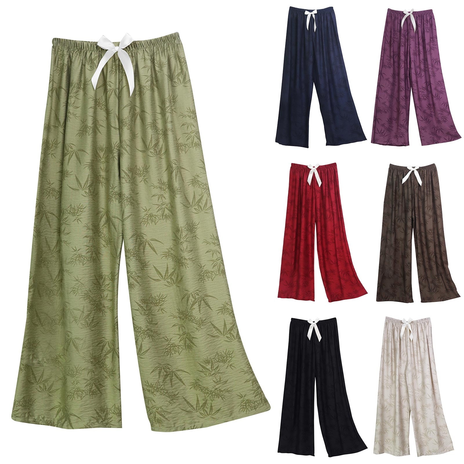 Click here for Mceream Wide Leg Palazzo Pants For Women Sleep Bot... prices