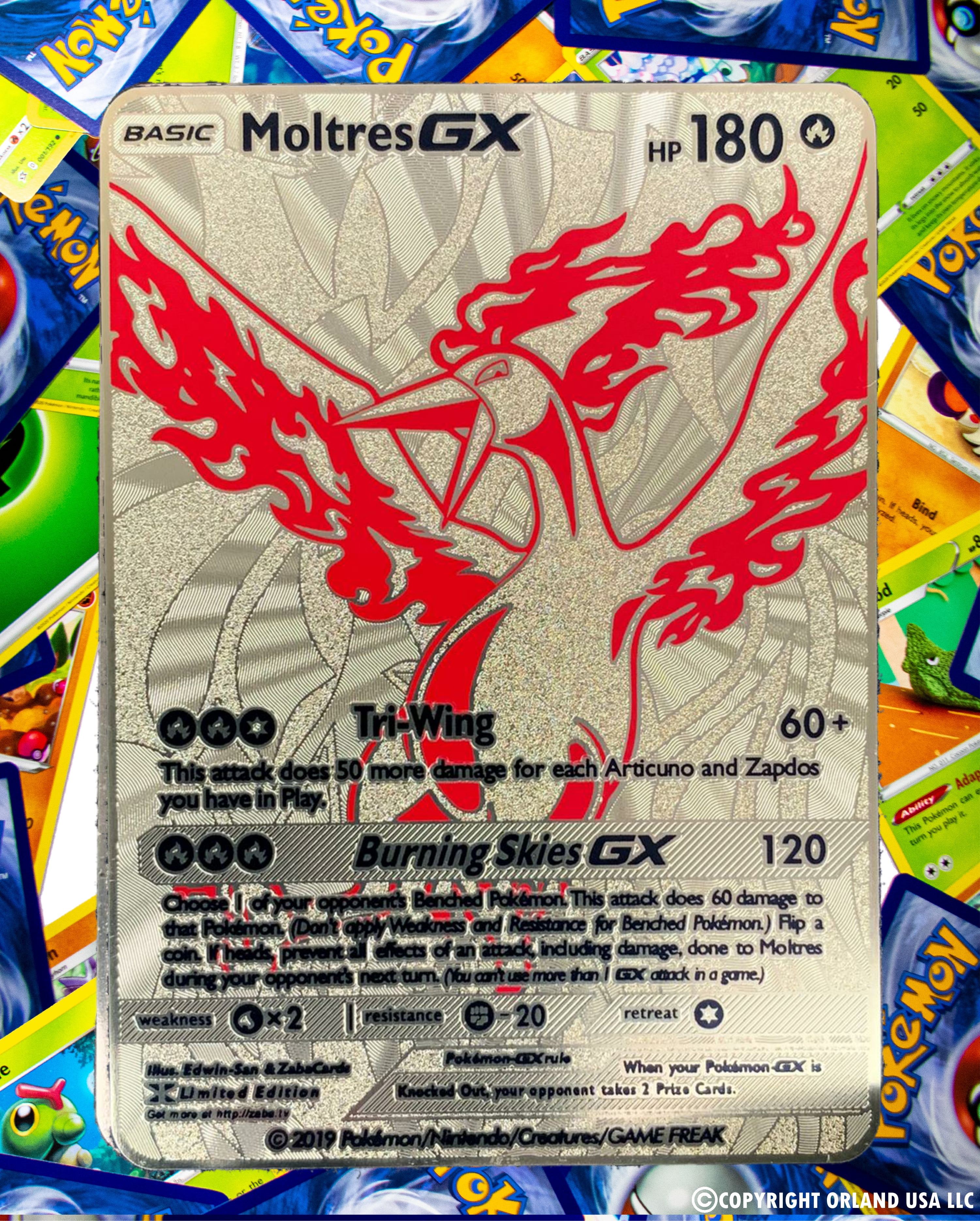 Card Games Games & Puzzles Jolteon & Zapdos Pokemon GX CUSTOM Gold ...