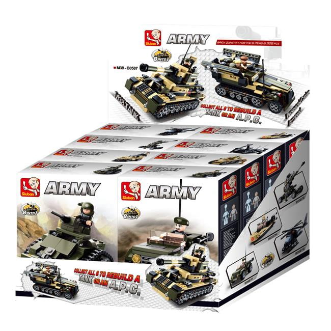 Sluban Army Tank 8-in-1 Building Brick Display Set (917 Pcs) - Walmart.com