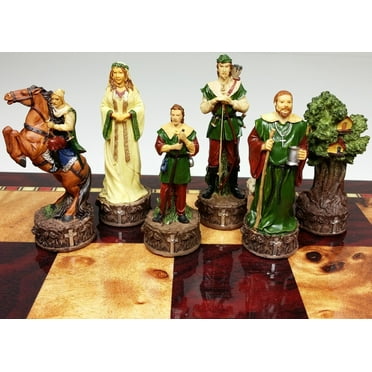 Ebros King Arthur Morgan Merlin Dragons Hand Painted Chess Pieces Glass ...