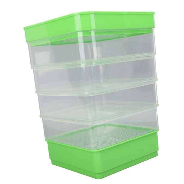 Seed Sprouter Kit Stackable Seedling Tray 4 Tier Space Saving Seed ...