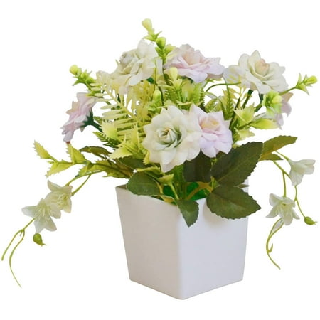 QUETO Pot de fleurs artificiel pour décoration d'intérieur, pot de ...