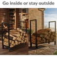 Firewood Log Rack with Cover - Indoor or Outdoor Wood Storage - 30-Inch ...