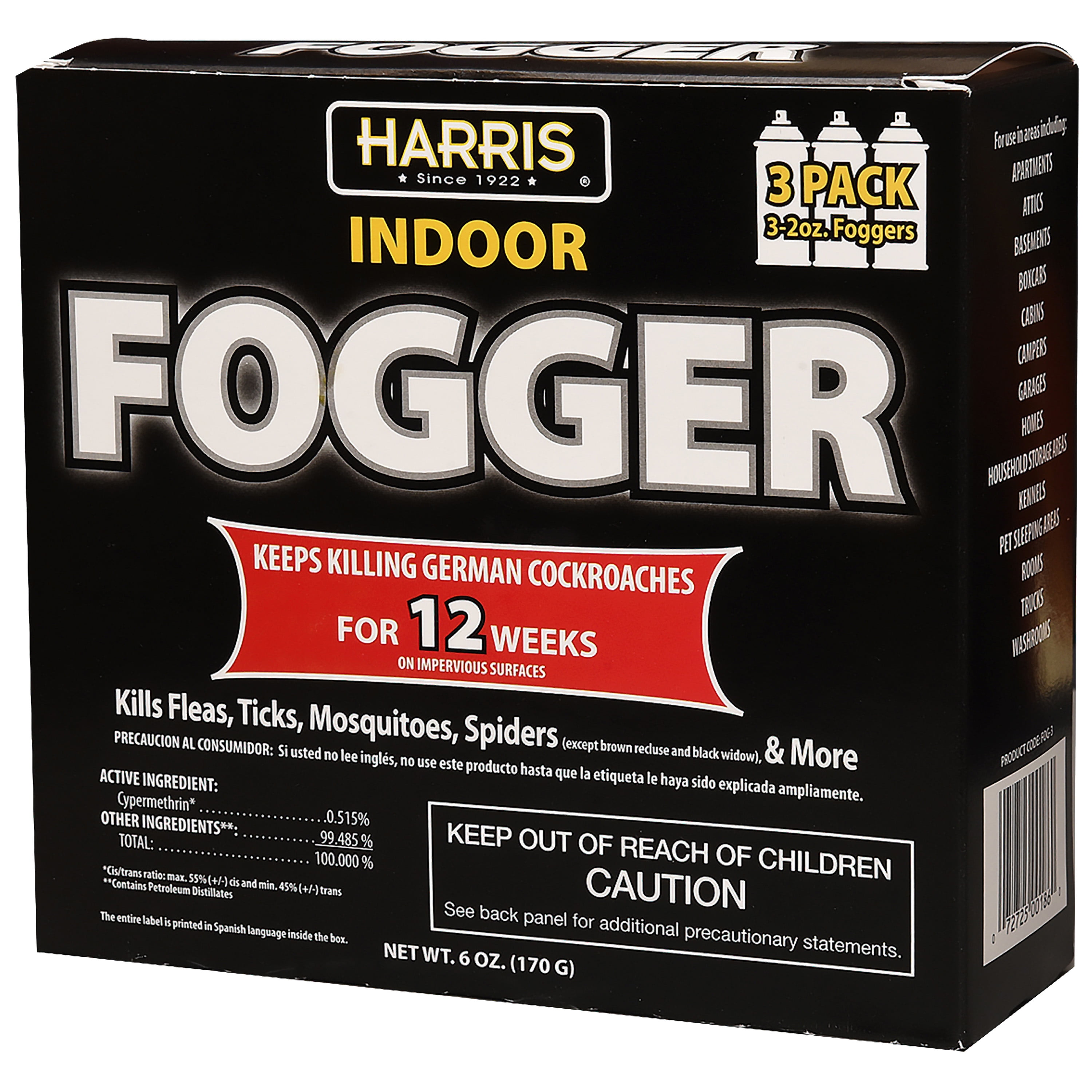 Harris Indoor Foggers With Cypermethrin - Walmart.com