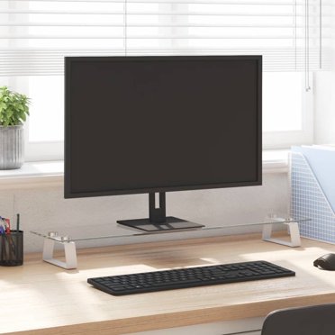 Victor Pure Monitor Riser - Stand - for monitor - metal, glass, wood ...