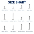 440PCS Stainless Steel Self Tapping Screws for Metal & Sheet Metal - #8 ...