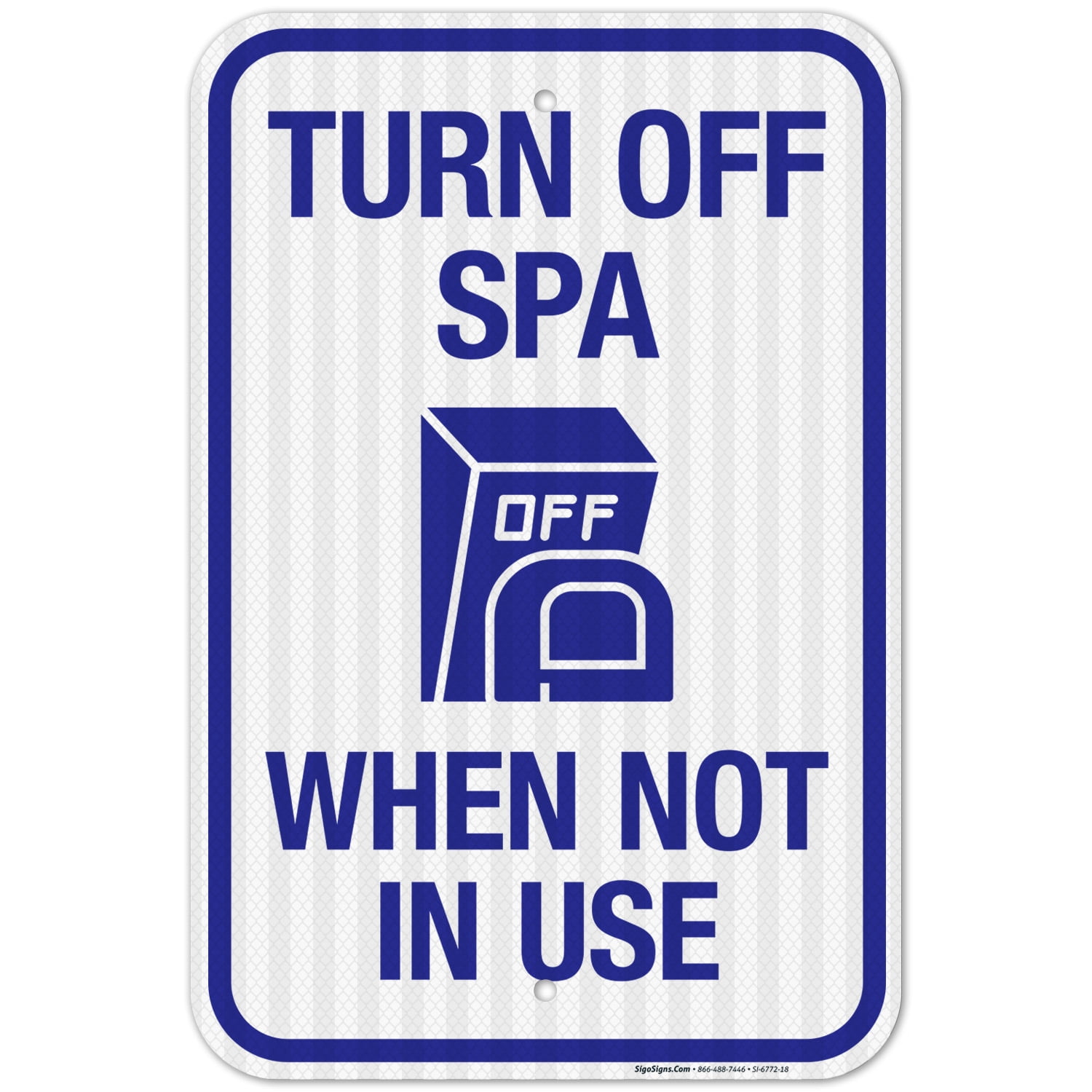 Turn Off Spa When Not In Use Sign, Pool Sign, - Walmart.com