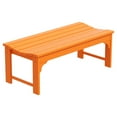 GARDEN Plastic Adirondack Backless Outdoor Bench for Patio Entryway ...