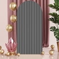 Arch Backdrop 7.2 Ft, Dark Grey Line Striped Spandex Stretch Fitted ...