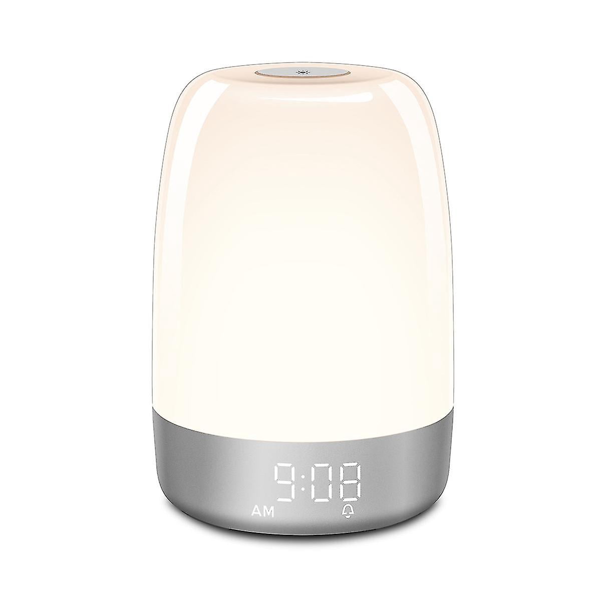 Touch Wake Up Night Light With Alarm Clock ,dimmable Warm White Small ...