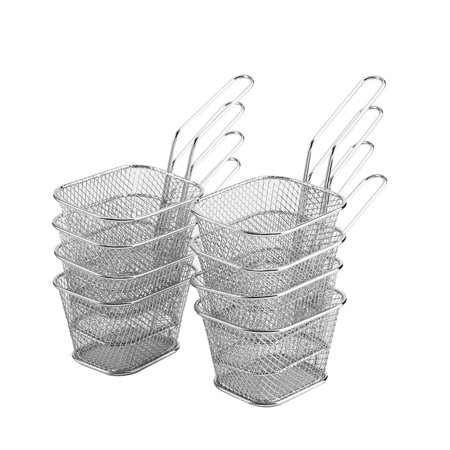 Sonew Chip Basket,8Pcs Mini Stainless Steel Chips Deep Fry Baskets Food ...
