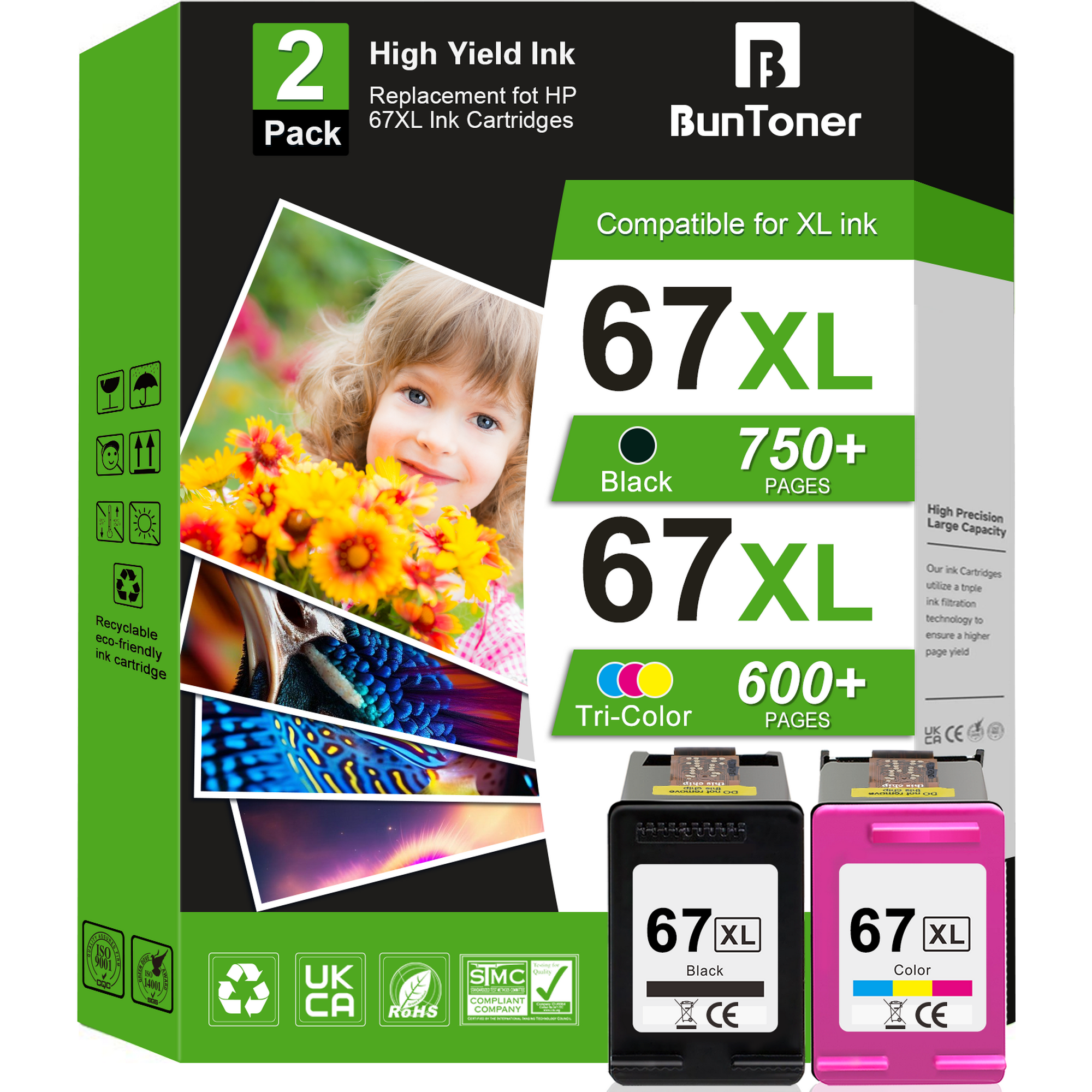 Click here for Buntoner 67xl Ink Cartridges Compatible For Hp 67... prices