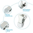 30 Pcs 20x8mm Silver Small Metal Clips, Non-slip Clips with Rubber ...