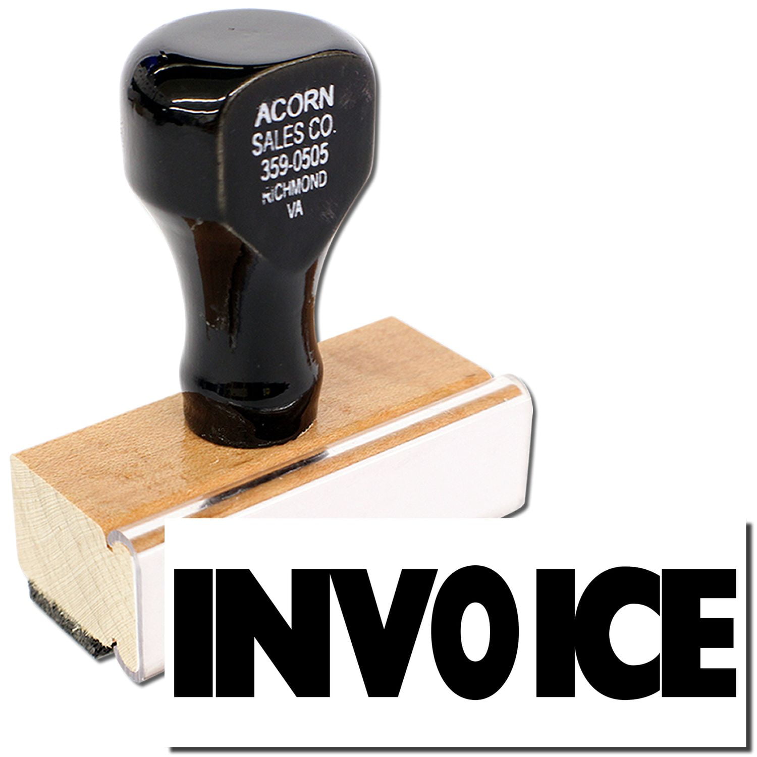 Large Invoice Rubber Stamp, Wooden Handle Rubber Stamp, Laser Engraved ...