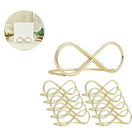 Table Number Card Holders, Metal Pictures Stand Clips Unique Gold Place ...
