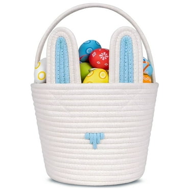 White Easter Basket with Blue Liner - Walmart.com