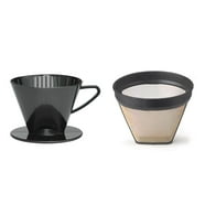 Fino Drip Coffee Maker, Pour-Over Brewing Filter Cone, Size 2, Black ...