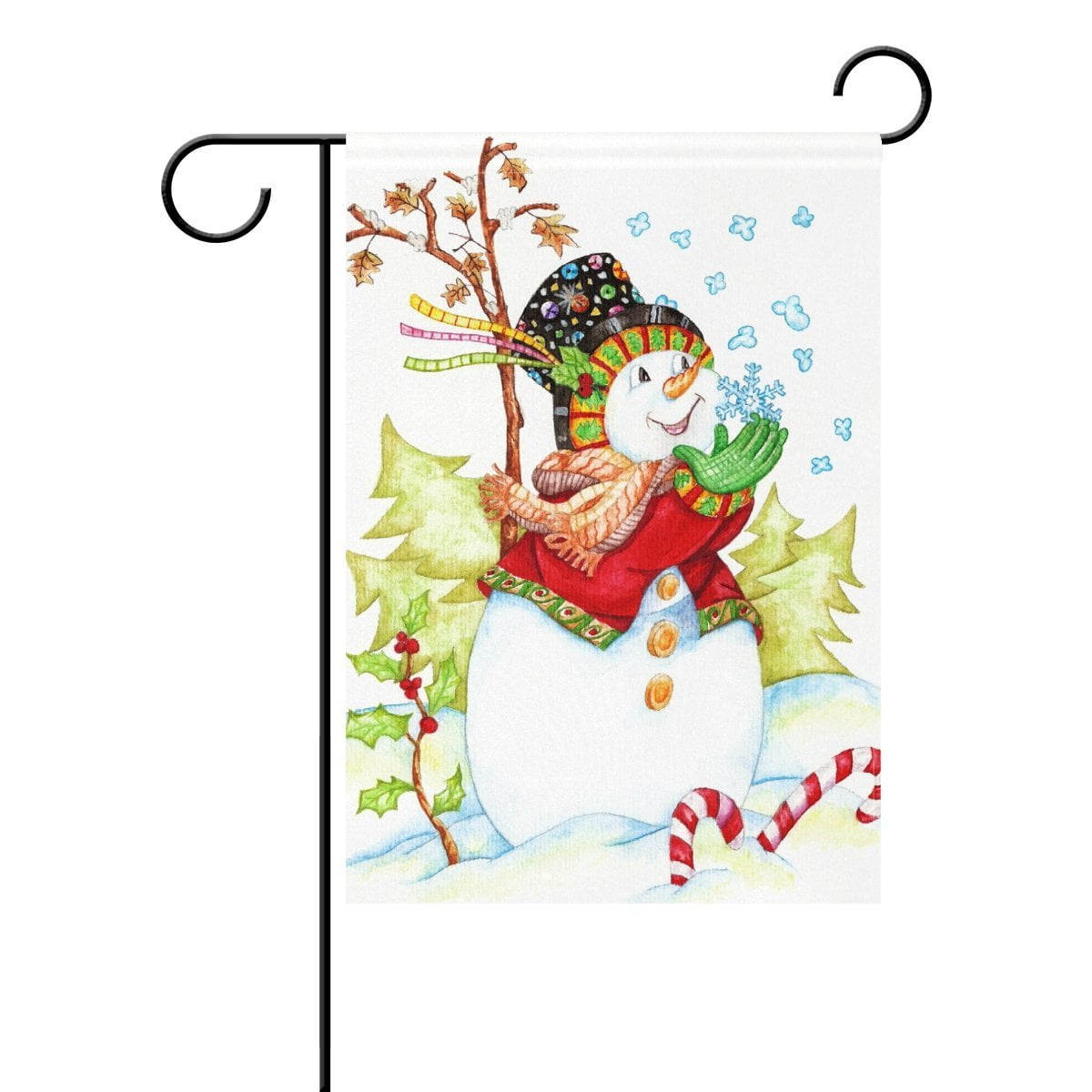 POPCreation Happy Christmas Snowman Garden Flag 28x40 inches Winter ...