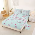 Catabedysis Cute Loves Pattern Queen Sheets,Initial Lettering H Queen ...