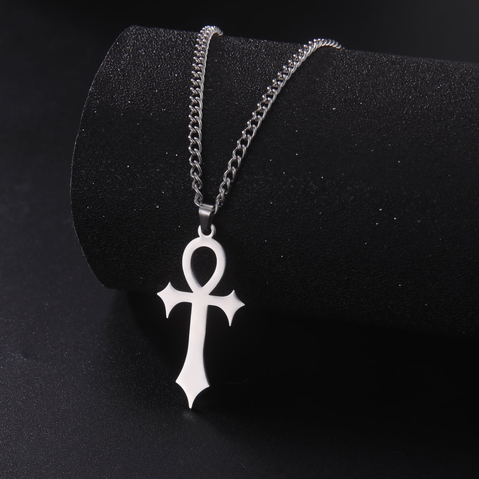TEAMER Ancient Egyptian Ankh Cross Necklace for Women Men Key of Life ...