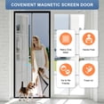 Magnetic Screen Door Mesh Fits 60" x 80" Door - Curtain Size 62" x 82 ...