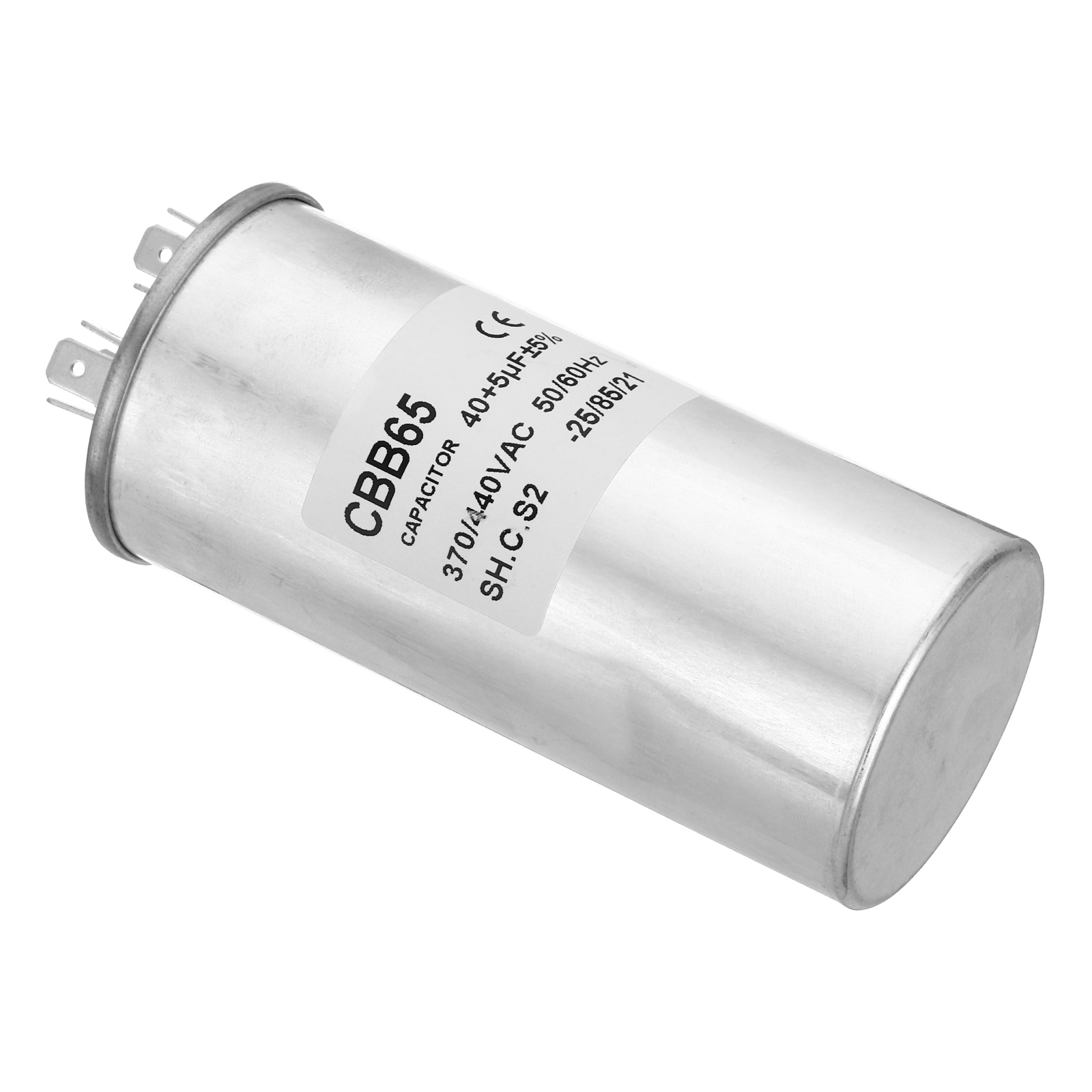 Uxcell CBB65 40+5uF Run Capacitor,40+5mfd AC 370/440V Aluminum Case with 3 Terminal - Walmart.com