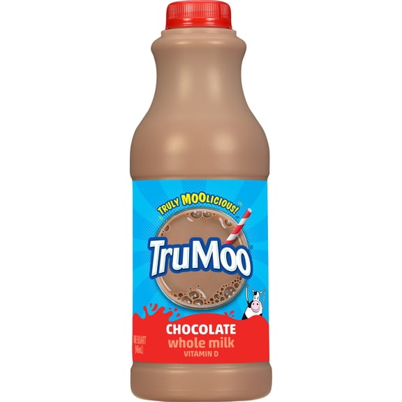 TruMoo Milk Whole Strawberry Vitamin D Ultra-Pasteurized Quart Paper ...