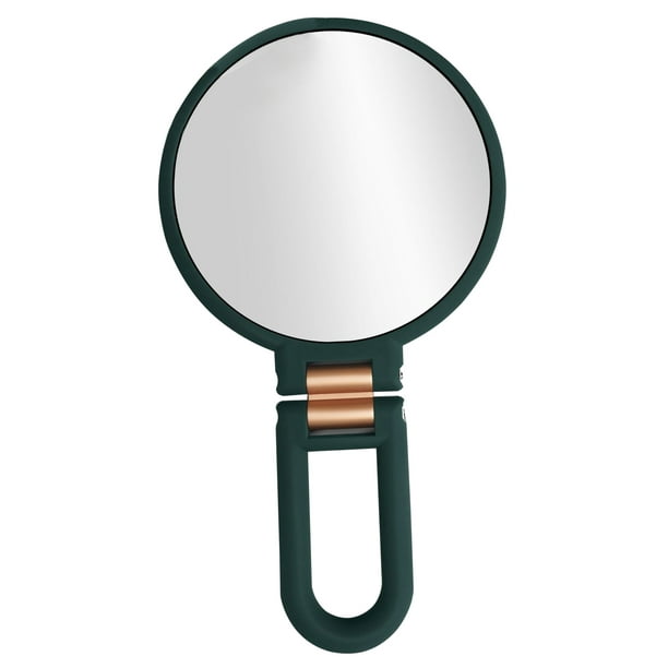 10x 15x Magnifying Handheld Mirror Folding Handle Double Sided Portable