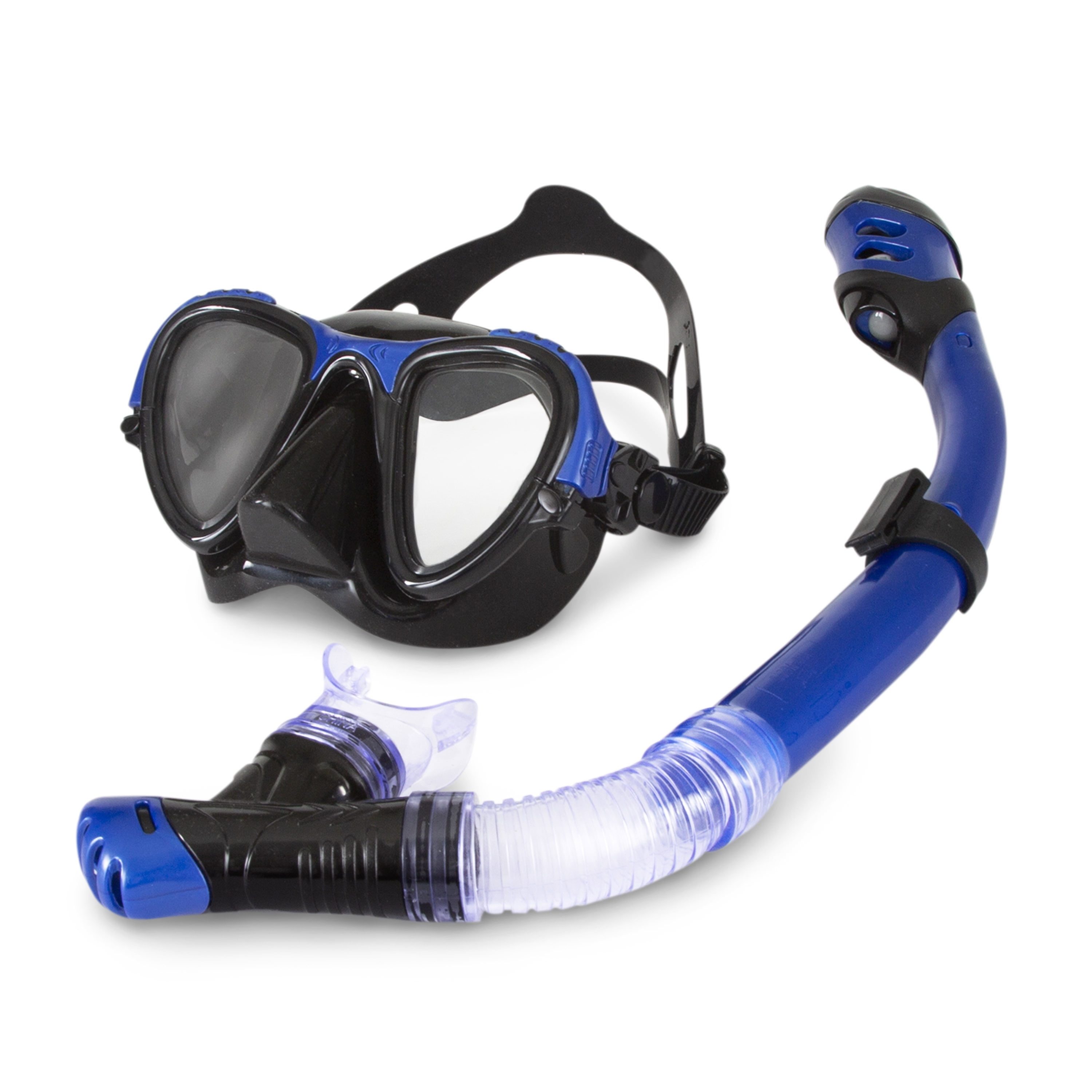 Aqua Leisure Dolfino Adult Gemini Recreational Swim Mask & Snorkel Set ...