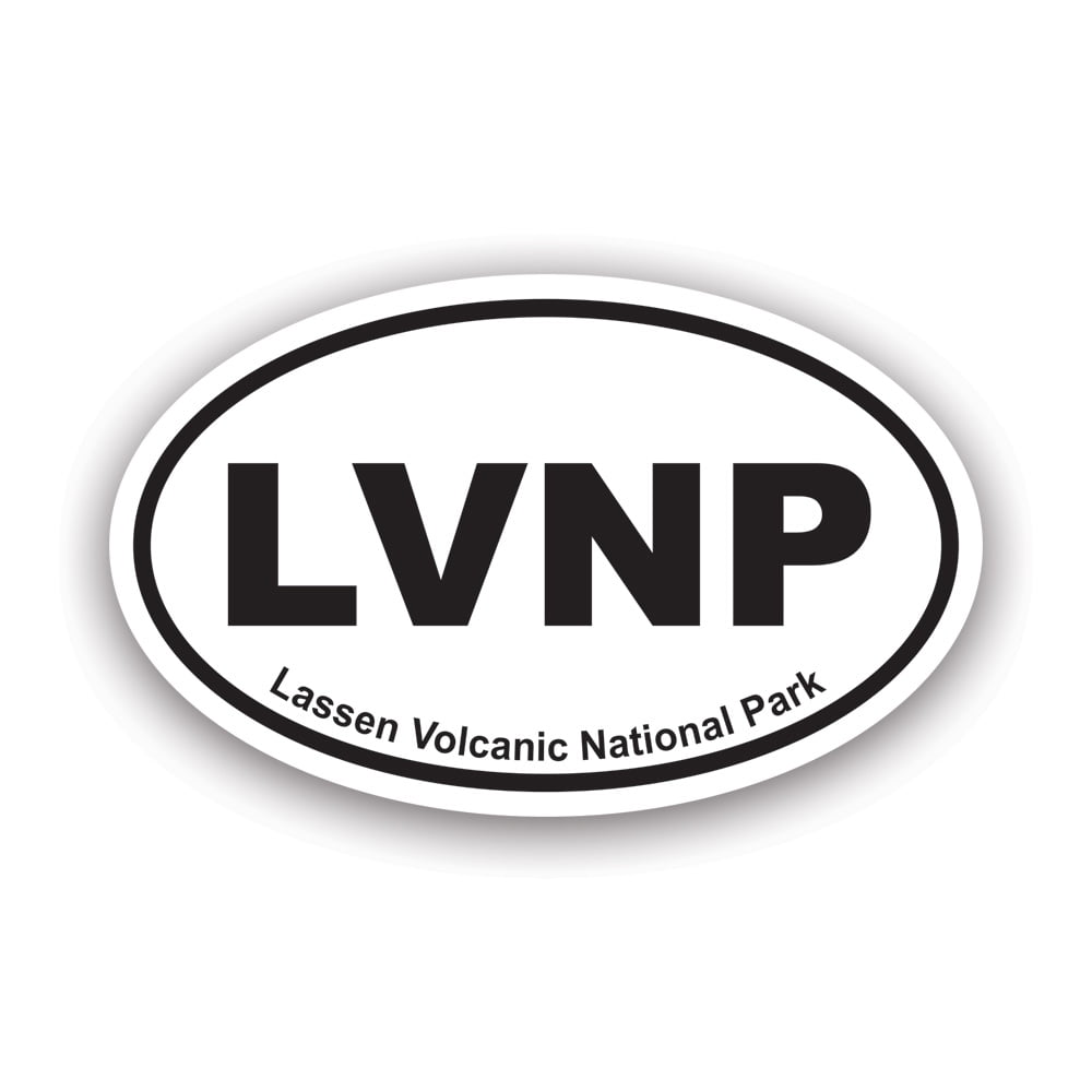 Lassen Volcanic National Park Oval Sticker Decal - Self Adhesive Vinyl ...